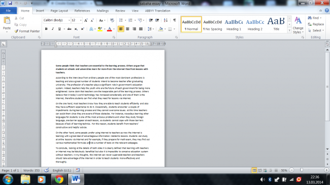 Some people think that teachers are essential to the learning process ...